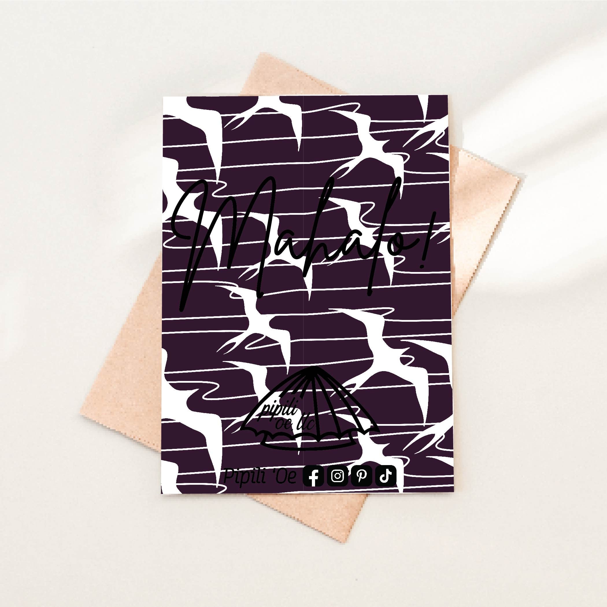 Iwa in Flight Over the Ocean Pattern - Eggplant - Iwa Bird Seamless ...