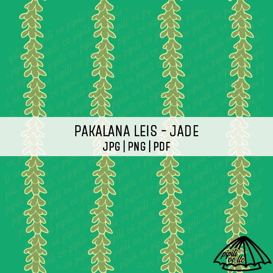 Pakalana Leis Repeated Pattern With Jade Background - Seamless Pattern ...