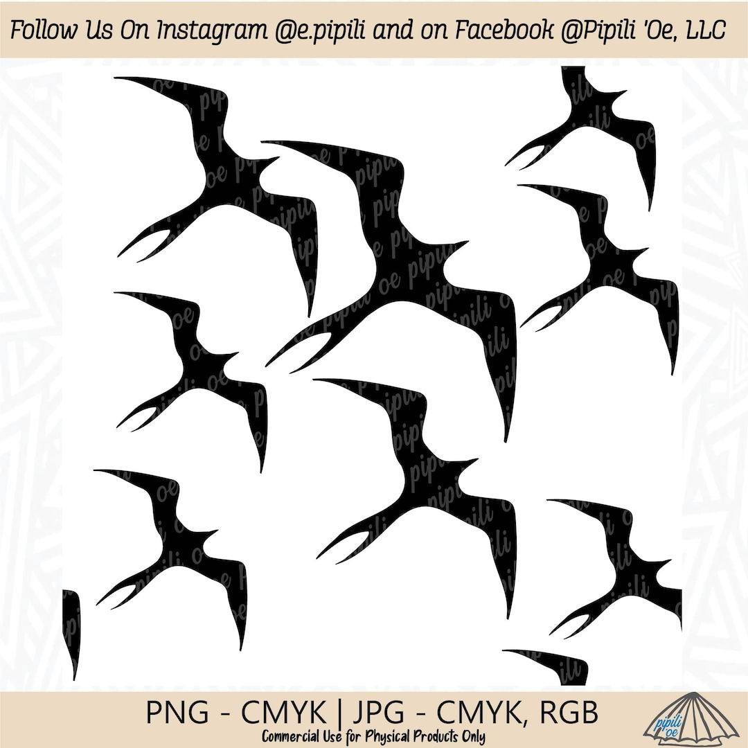 Iwa Birds in Flight Repeating Pattern - Iwa Birds Seamless Pattern ...