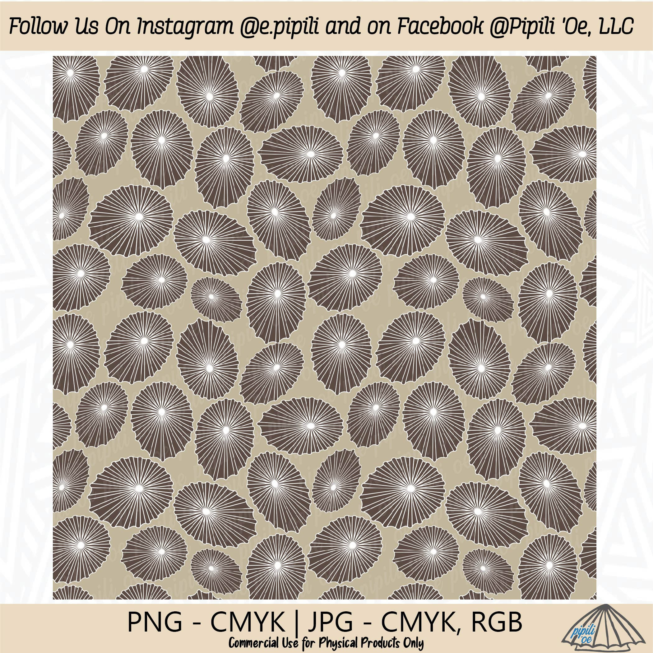 Opihi Pattern - Sand - Opihi Seamless Repeating Pattern - Hawaii Ocean ...