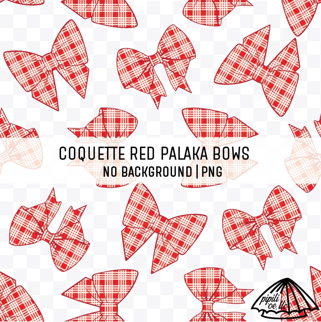 Coquette Red Palaka Bow Seamless Pattern - Coquette Bow Seamless ...