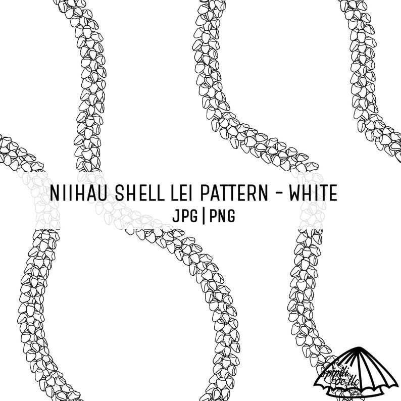 Niihau Shell Lei Pattern With White Background - Hawaiian Shell Lei ...