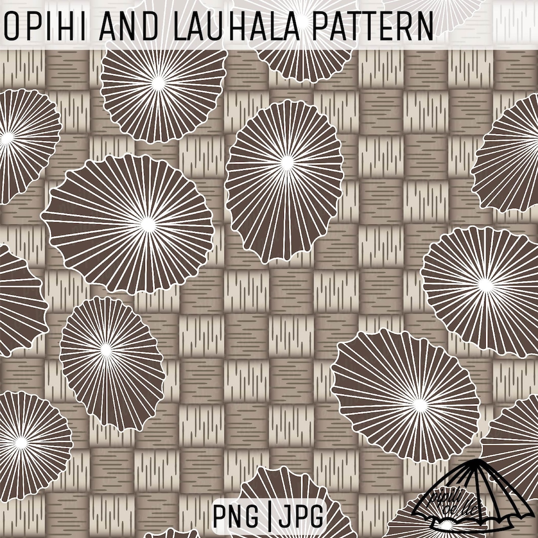 Opihi and Lauhala Pattern - Hawaii Seamless Pattern - Hawaii ...