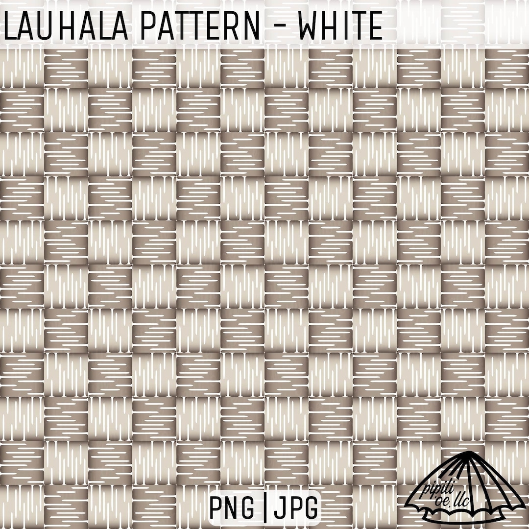 Lauhala Pattern - White - Hawaii Seamless Pattern - Hawaii Sublimation ...