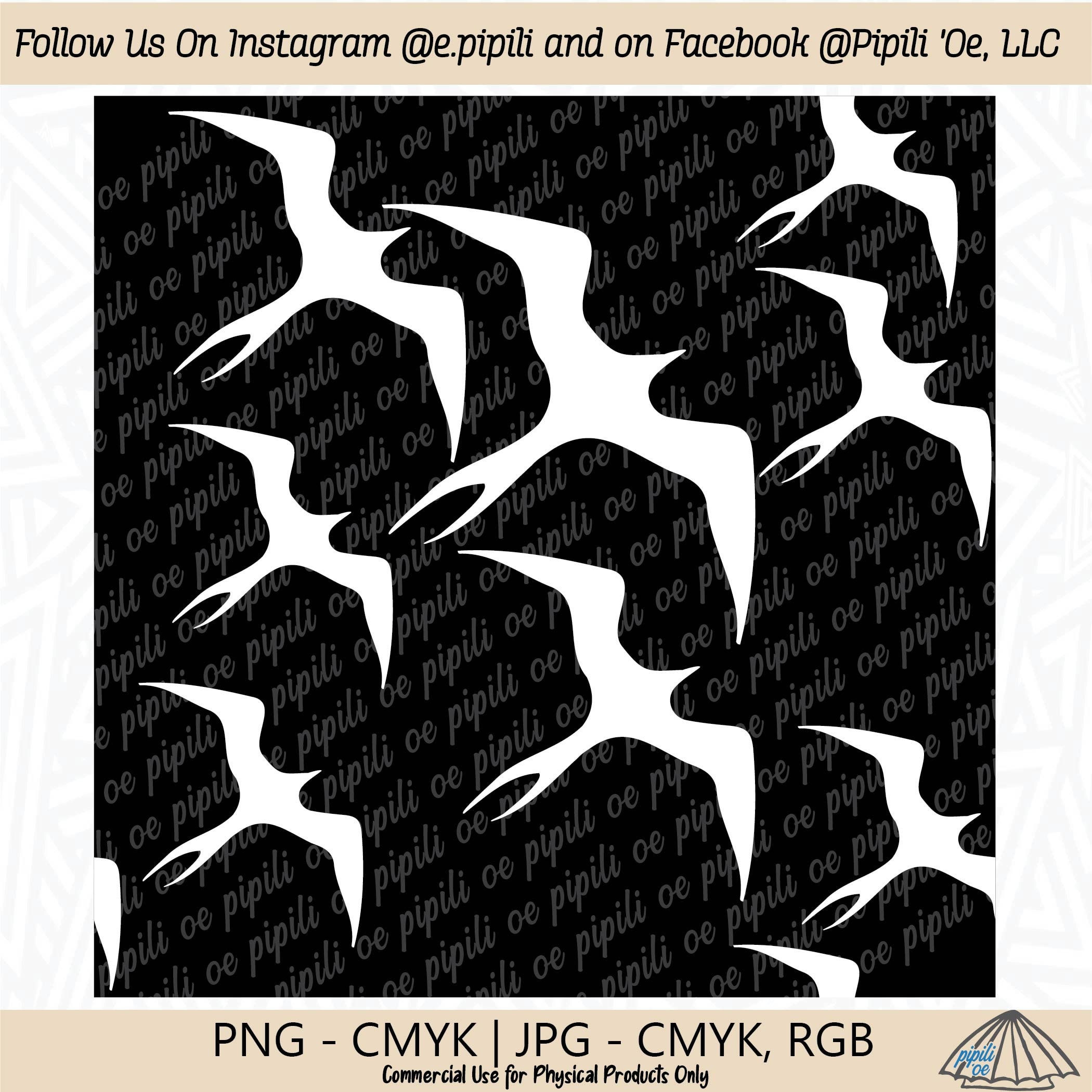 Iwa Birds in Flight Repeating Pattern - Iwa Birds Seamless Pattern ...