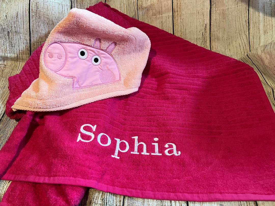 Pink Pig Hooded Towel - Etsy