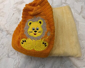 Lion Cub Hooded Towel - Etsy