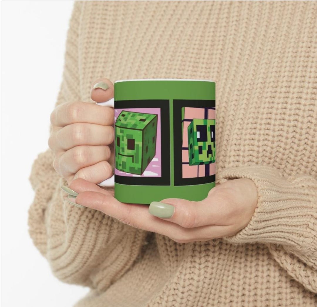 Mine Ceramic Mug 11oz Creeper Mug Gamer Mug Mine Birthday Gift Mug ...