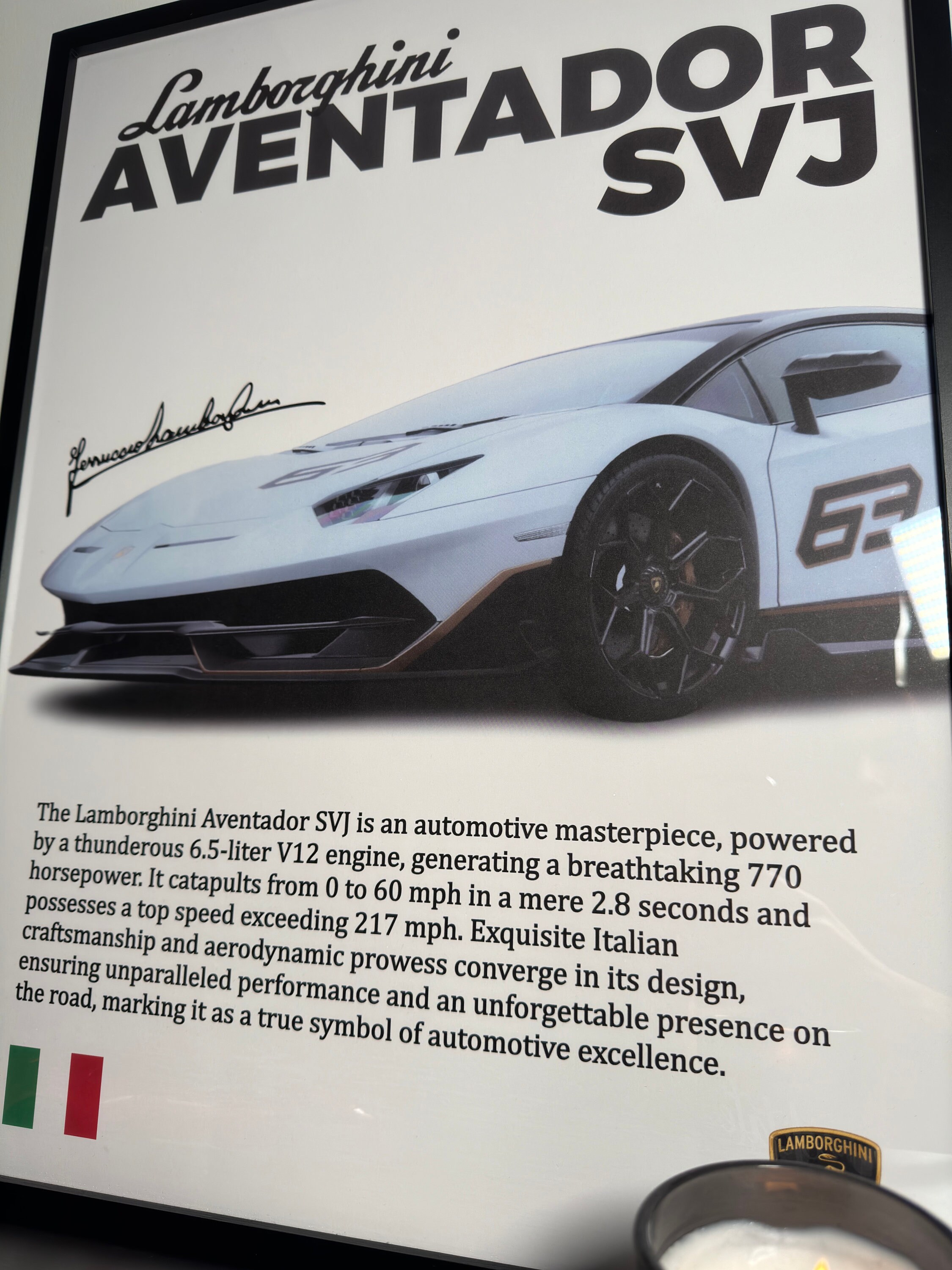 Lamborghini Aventador SVJ Wall Poster Car Art Photography, Car Poster ...