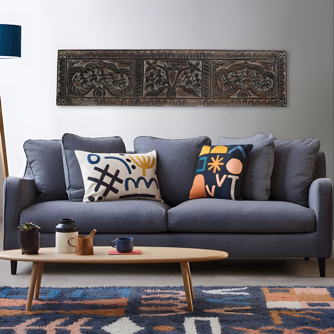 Handcarved Tribal Wall Panel rectangle - Etsy