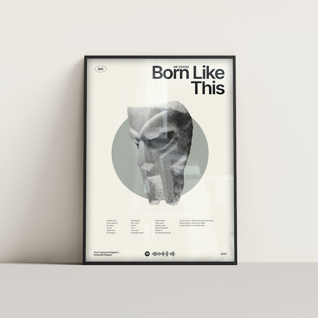 MF DOOM Born Like This Poster 42cm X 59.4cm Living Room - Etsy