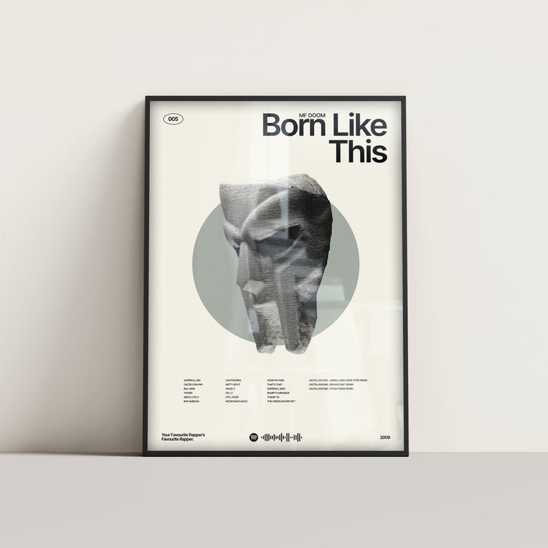 MF DOOM Born Like This Poster 42cm X 59.4cm Living Room - Etsy