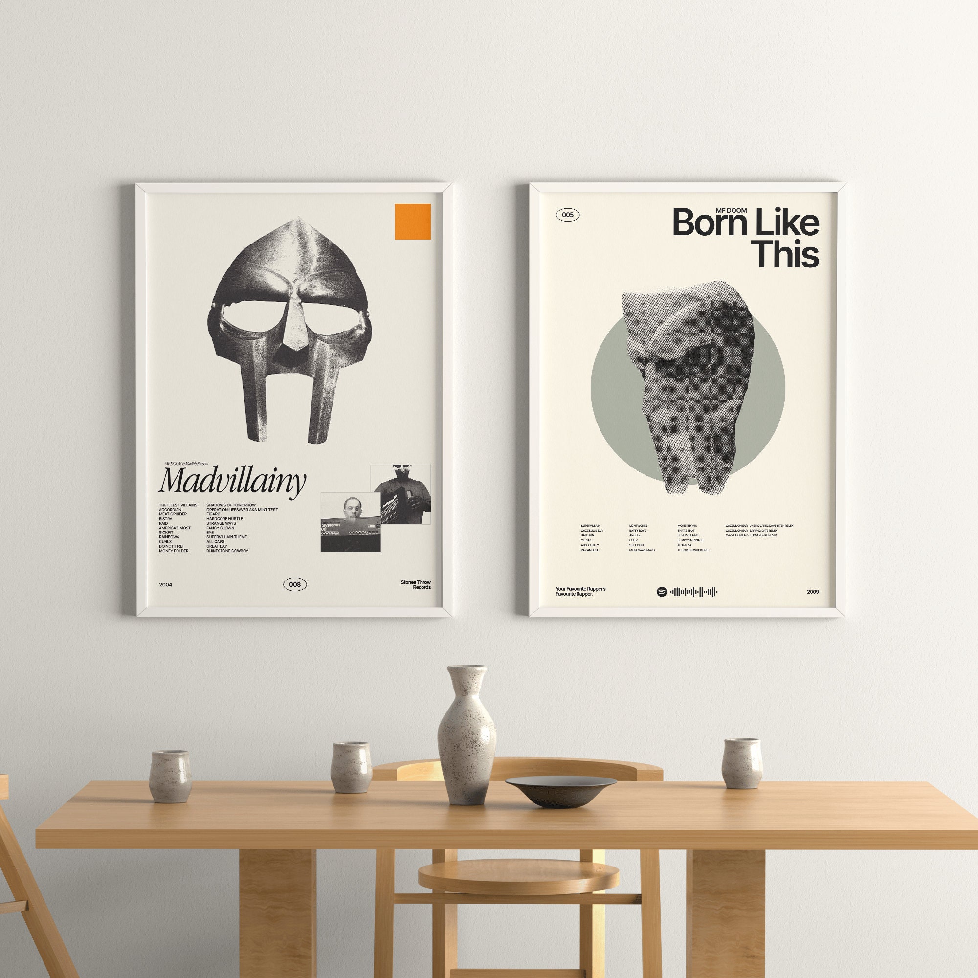 MF DOOM Madlib Madvillainy Album Poster Wallart | Music Poster | Living ...