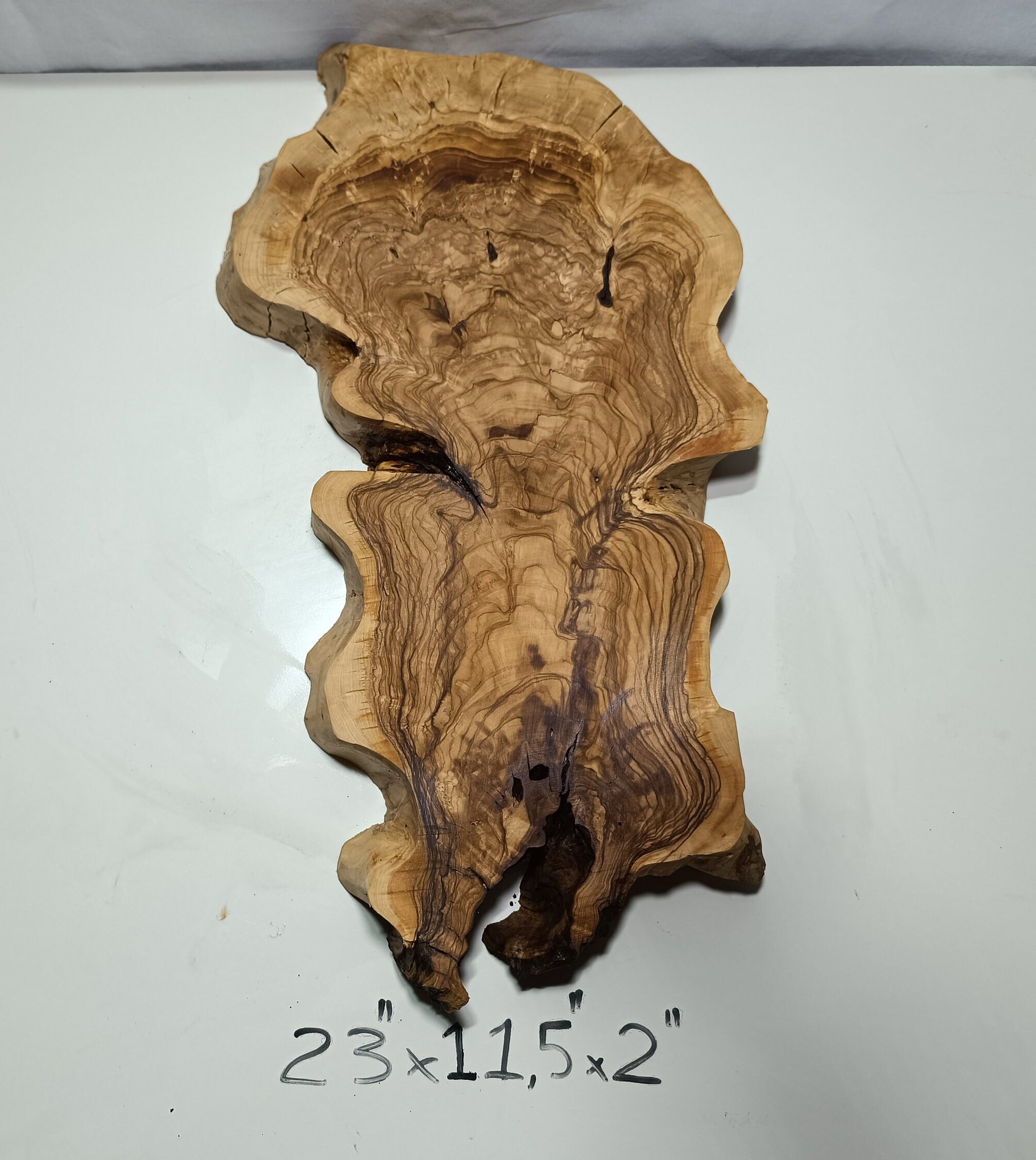 23 Olive Wood Slab, Unfinished Live Edge Slab for Craft, Live Edge Raw ...
