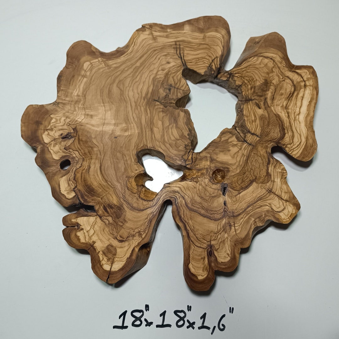 18 Epoxy Resin Raw Wood, Olive Wood Slab, Unfinished Live Edge Slab for ...