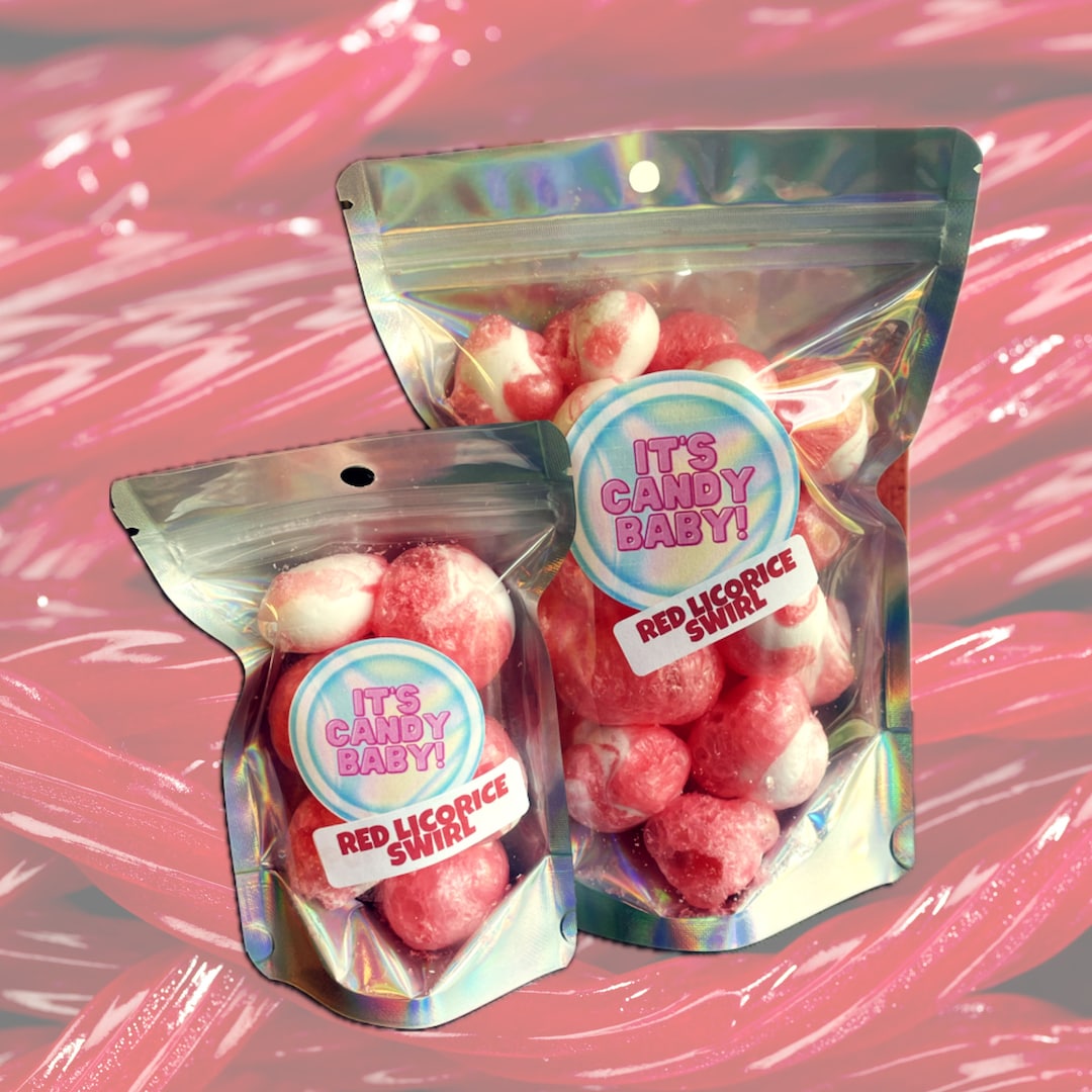 Red Licorice Swirl Freeze Dried Taffy: Crunchy Space Candy - Etsy
