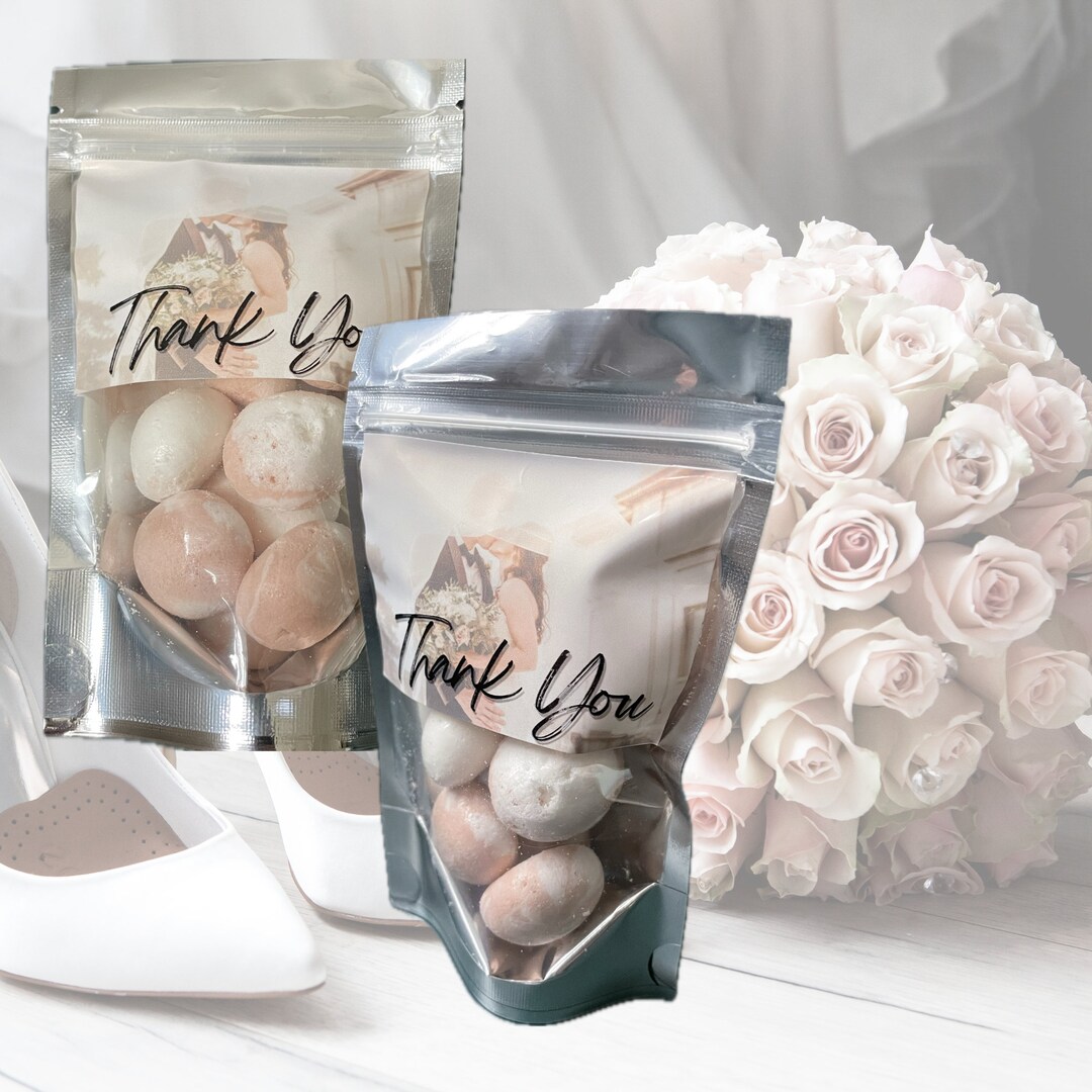 Custom Wedding Candy. Your Custom Photo & Text on 5 Mylar Bags 3.5x5.5 ...