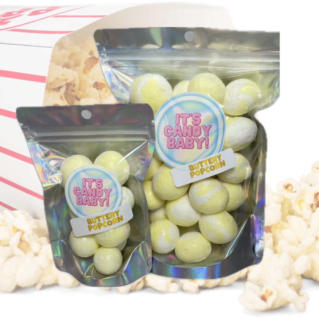 Buttered Popcorn Freeze Dried Taffy, Sweet & Salty Candy Flavor, Fun ...