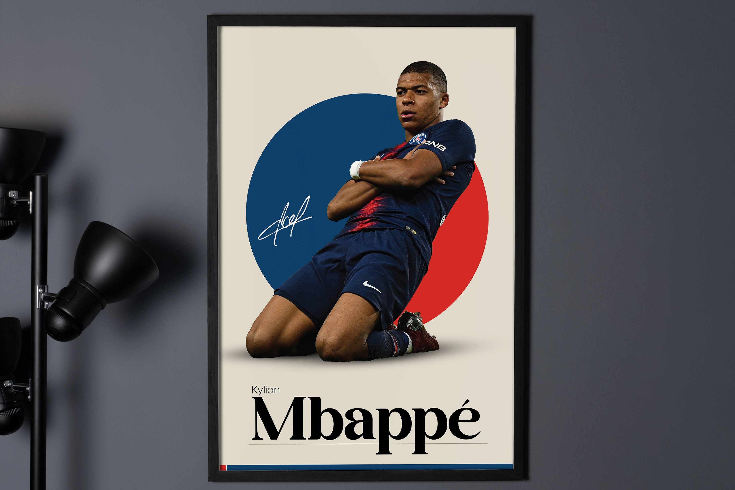 Kylian Mbappé Poster, Paris Saint Germain, Soccer Gifts, Sports Poster ...