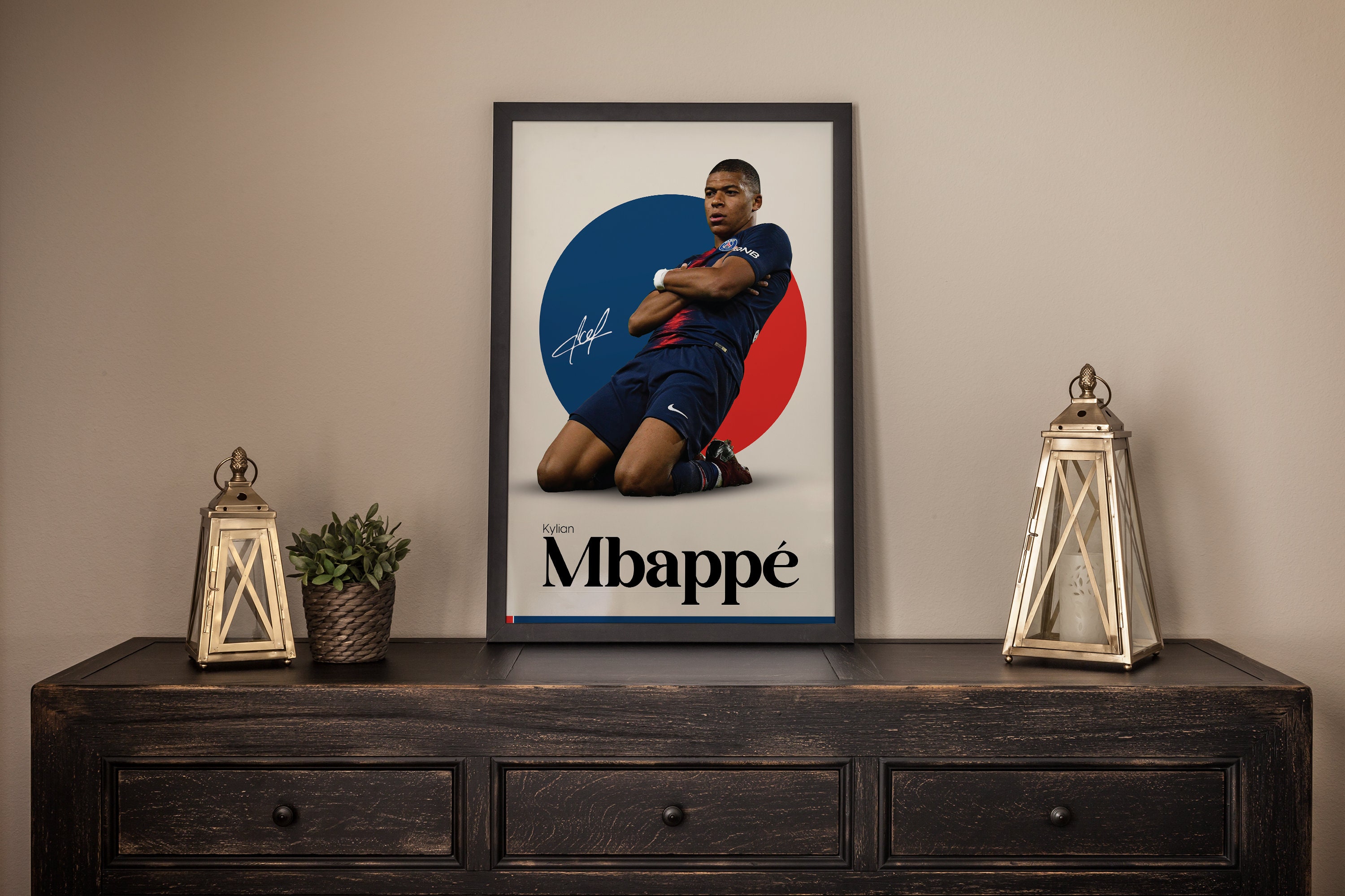 Kylian Mbappé Poster, Paris Saint Germain, Soccer Gifts, Sports Poster ...