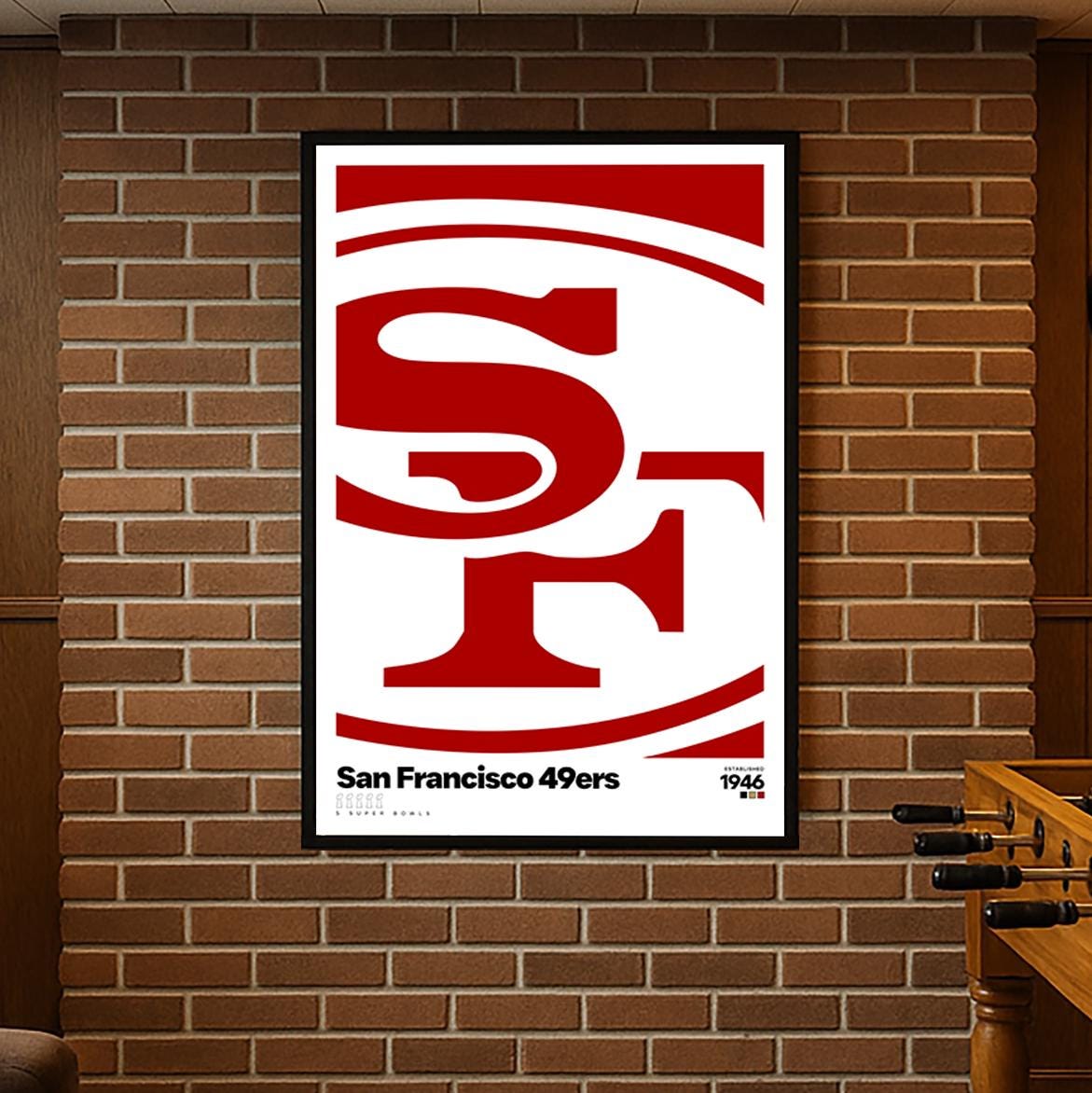 San Francisco 49ers Poster, Football Gifts, Sports Poster, Football ...
