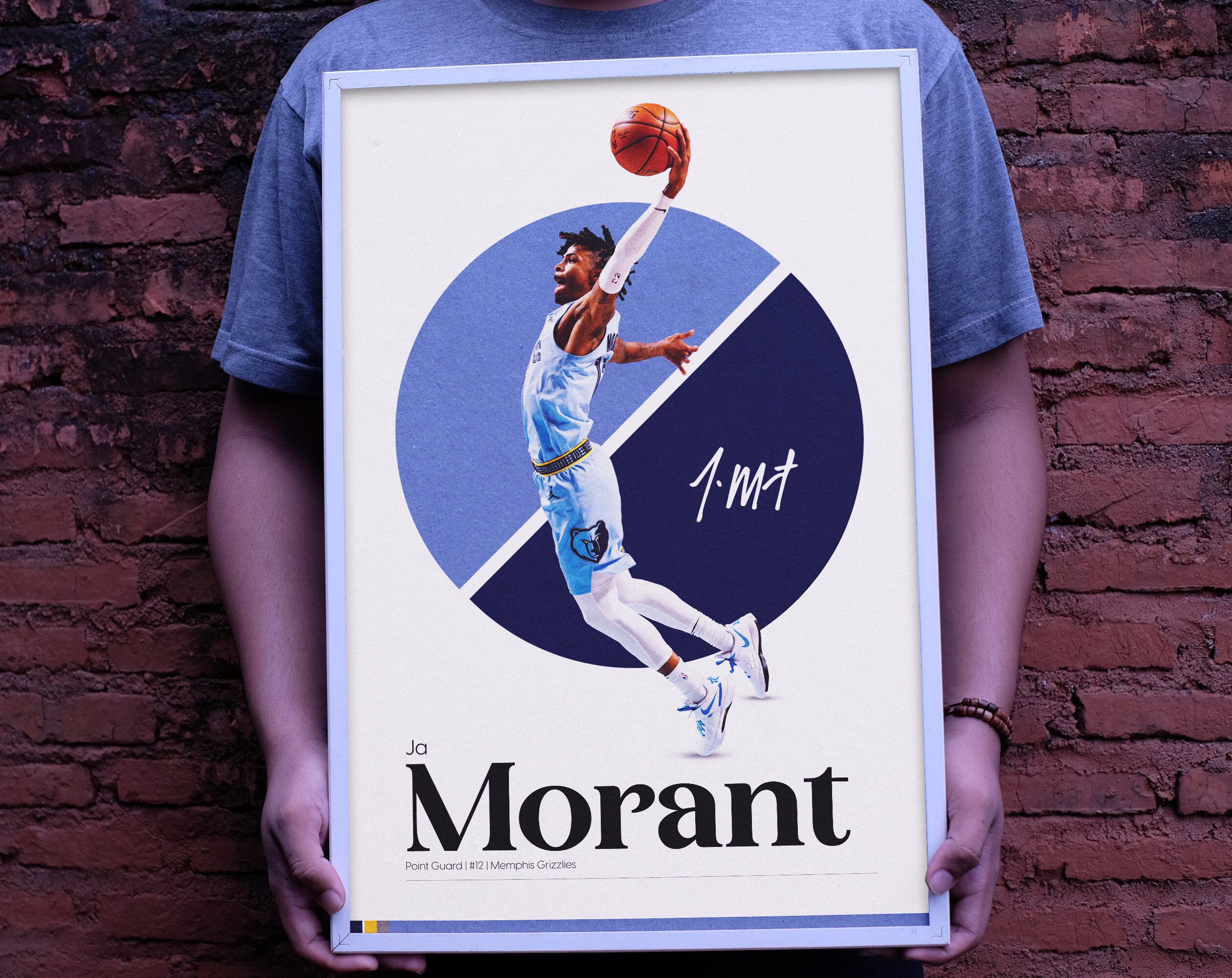 Ja Morant Poster, Memphis Grizzlies, Moran Poster, Basketball Gifts ...