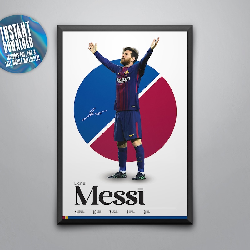 Messi Poster - Etsy