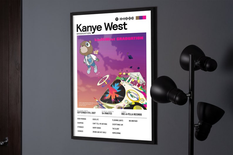 Kanye West Poster, Graduation Album, Kanye Gifts, Kanye West Poster ...