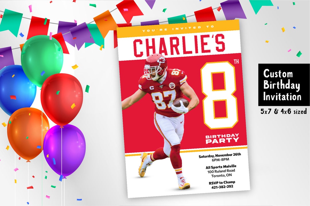 Travis Kelce Birthday Invite! Perfect for Socials, Print or Email ...