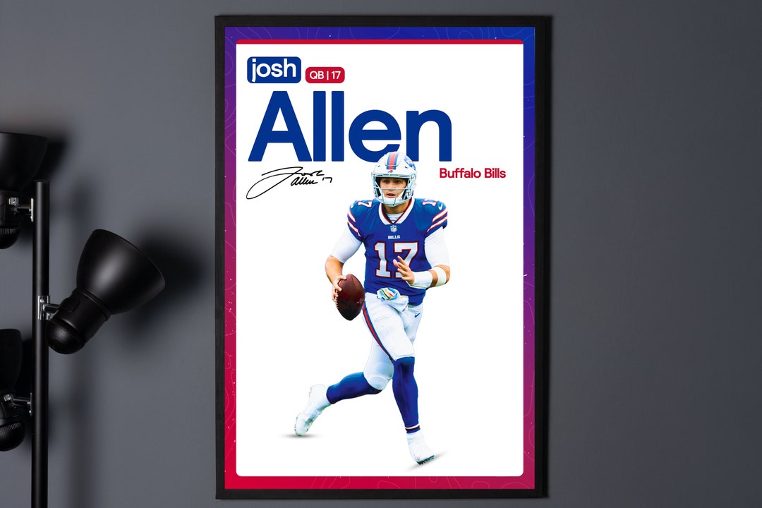 Josh Allen Poster, Buffalo Bills, Bills Football, Football Gifts ...