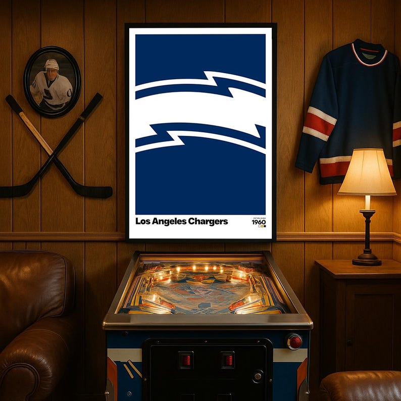 Los Angeles Chargers Poster, Football Gifts, Sports Poster, Football ...