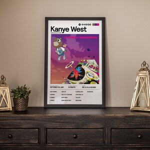 Kanye West Poster, Graduation Album, Kanye Gifts, Kanye West Poster ...