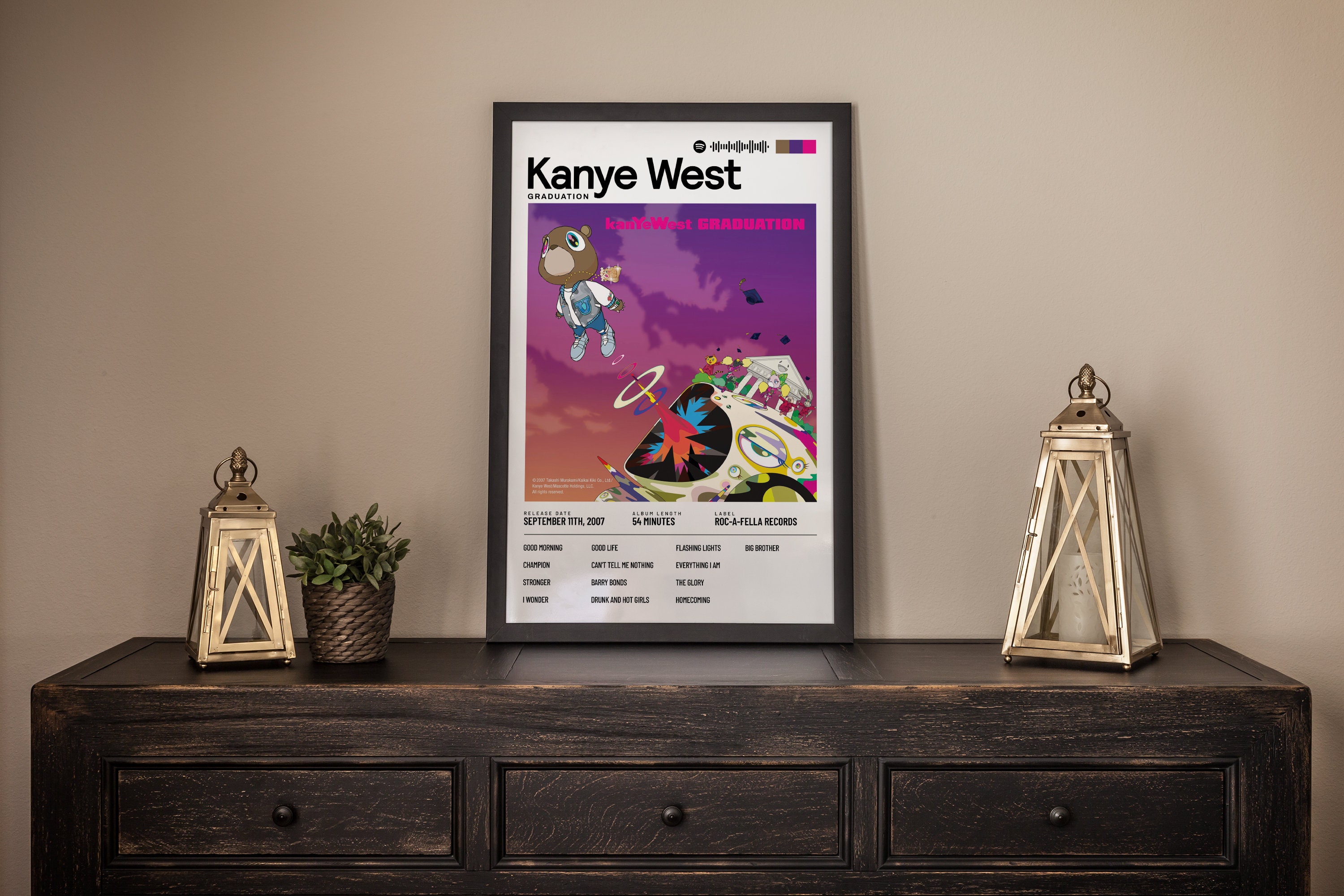 Kanye West Poster, Graduation Album, Kanye Gifts, Kanye West Poster ...