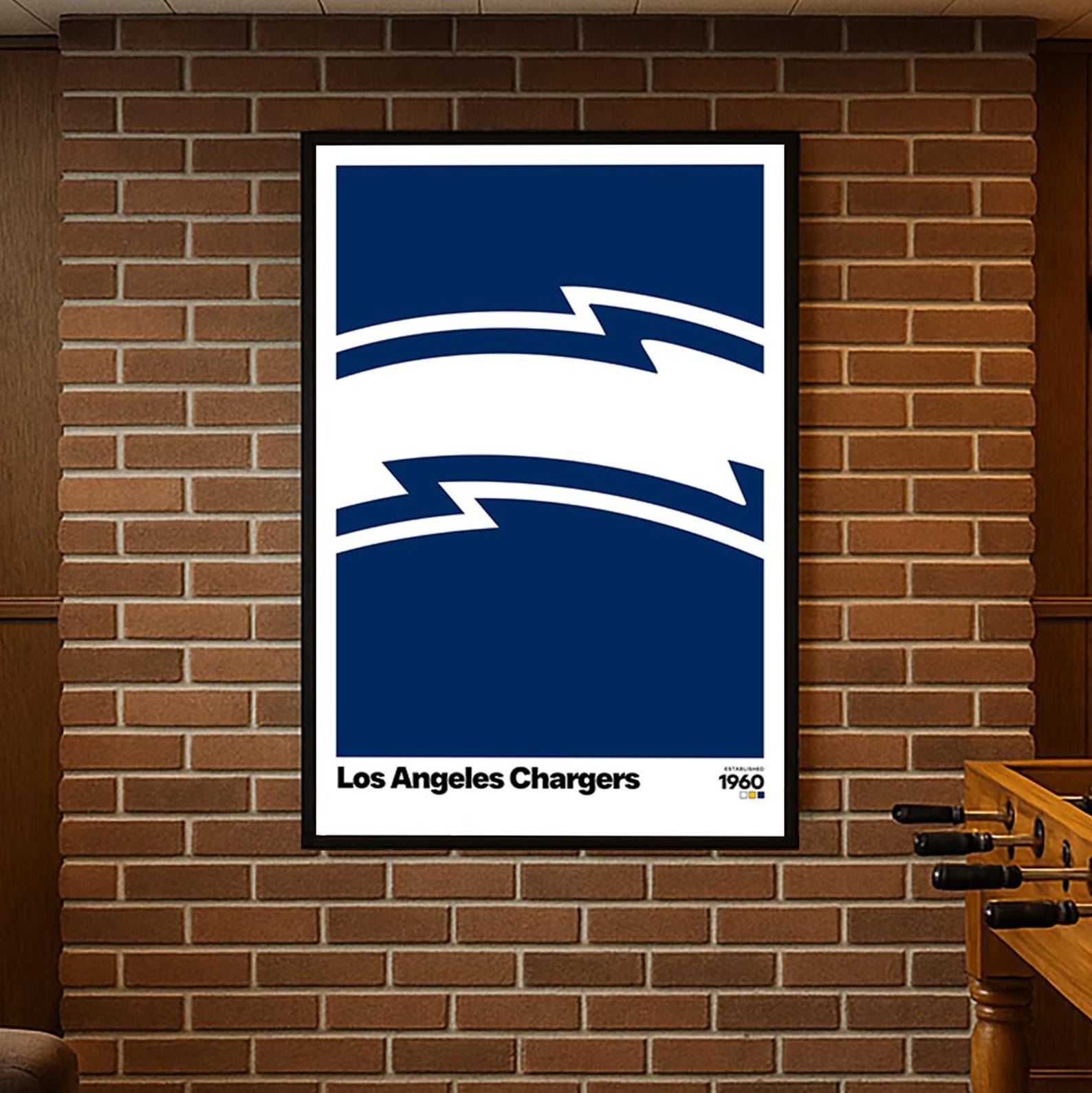 Los Angeles Chargers Poster, Football Gifts, Sports Poster, Football ...