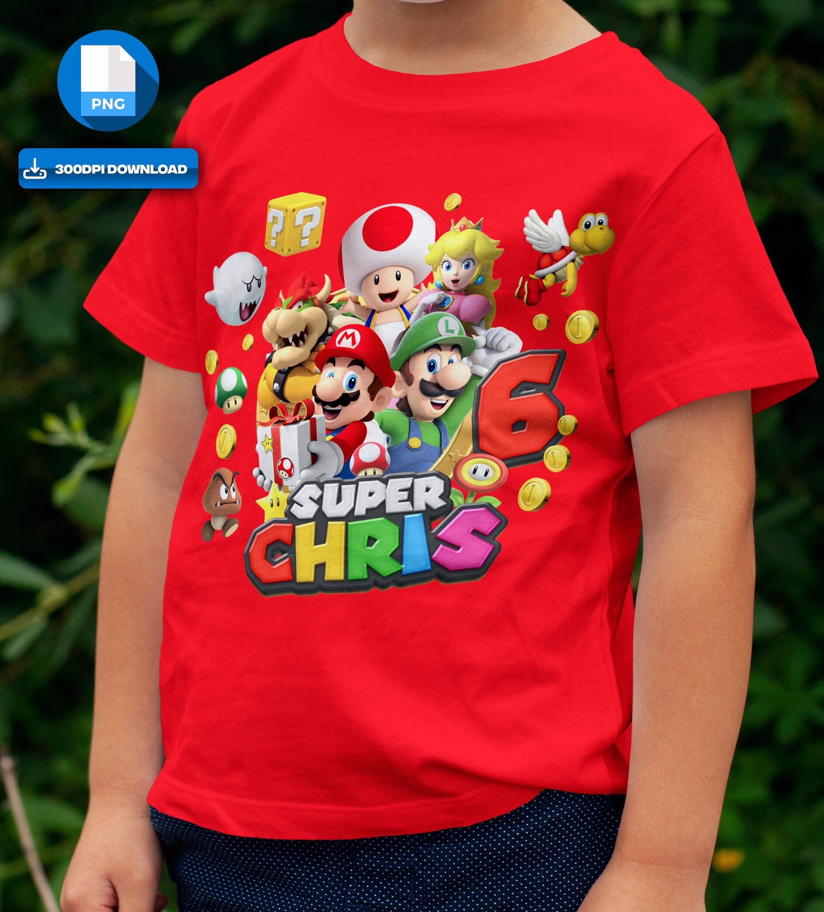 SUPER MARIO PNG Personalized Birthday T-shirt Digital Design, Digital ...