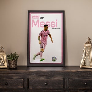 Lionel Messi Poster, MLS Miami Football, Soccer Gifts, Sports Poster ...