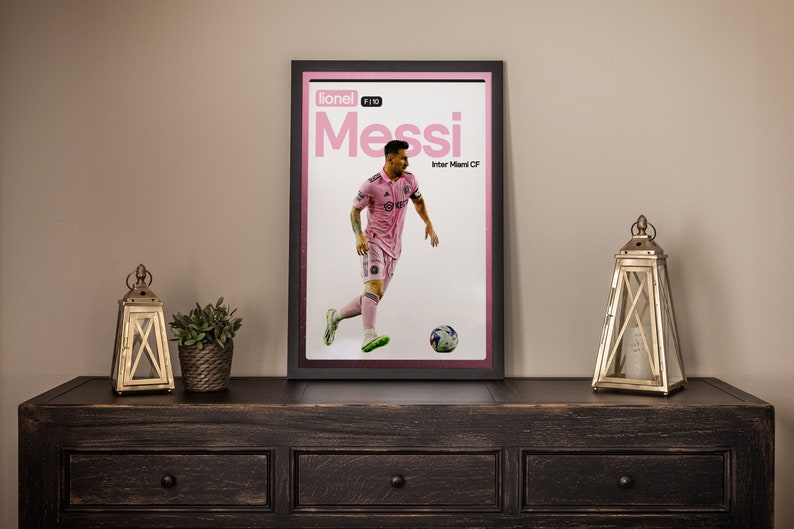 Lionel Messi Poster, MLS Miami Football, Soccer Gifts, Sports Poster ...