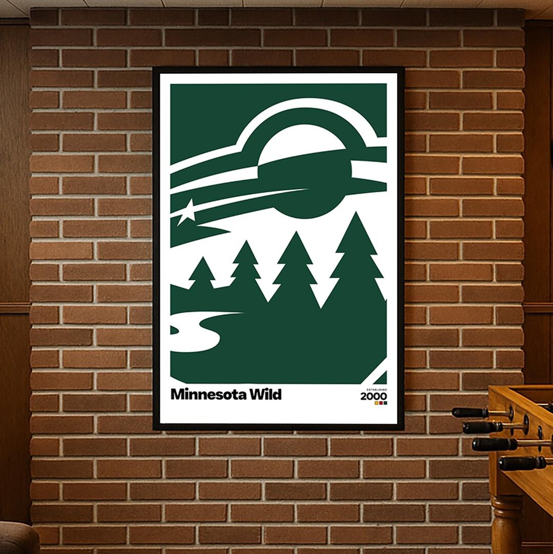 Minnesota Wild Poster, Hockey Gifts, Sports Poster, Hockey Poster ...