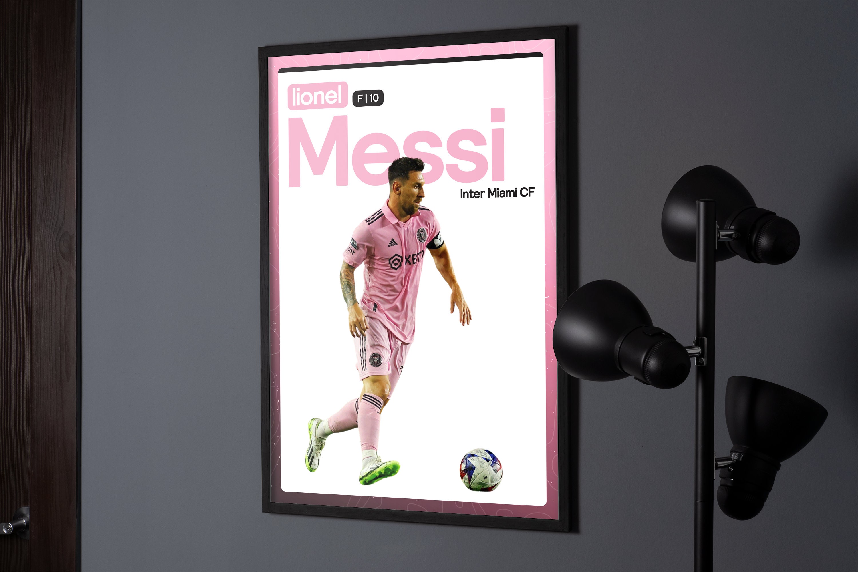 Lionel Messi Poster, MLS Miami Football, Soccer Gifts, Sports Poster ...