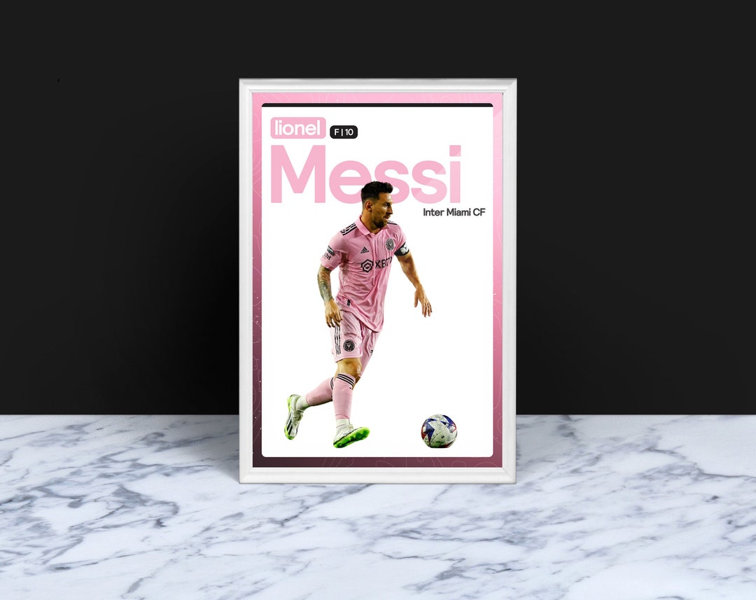 Lionel Messi Poster, MLS Miami Football, Soccer Gifts, Sports Poster ...