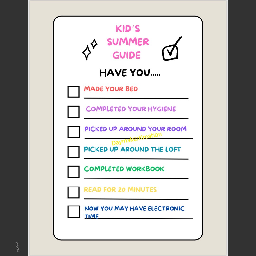 Kids Summer Guide - Etsy