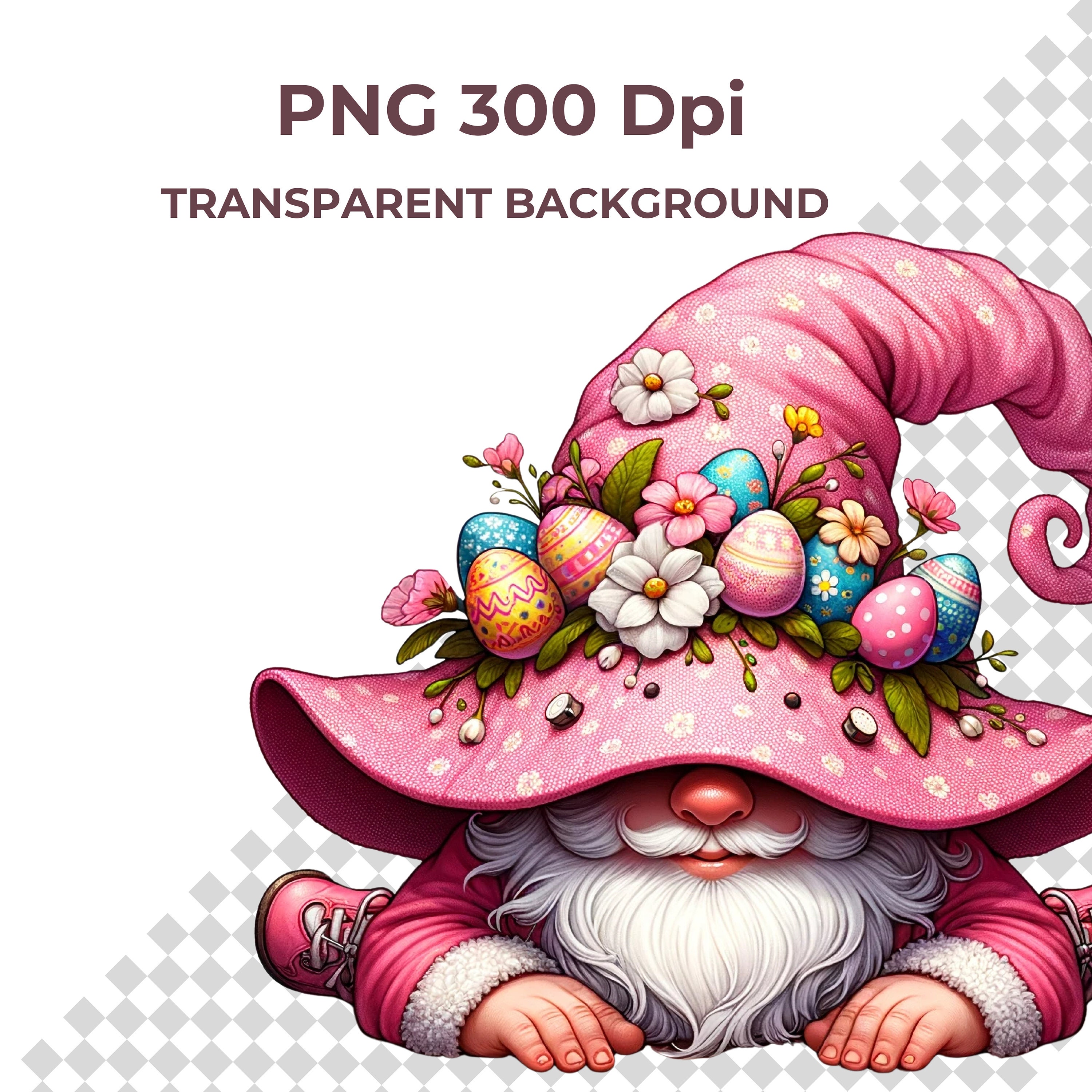 Watercolor Easter Gnome Clipart Bundle, Garden and Spring Gnome ...