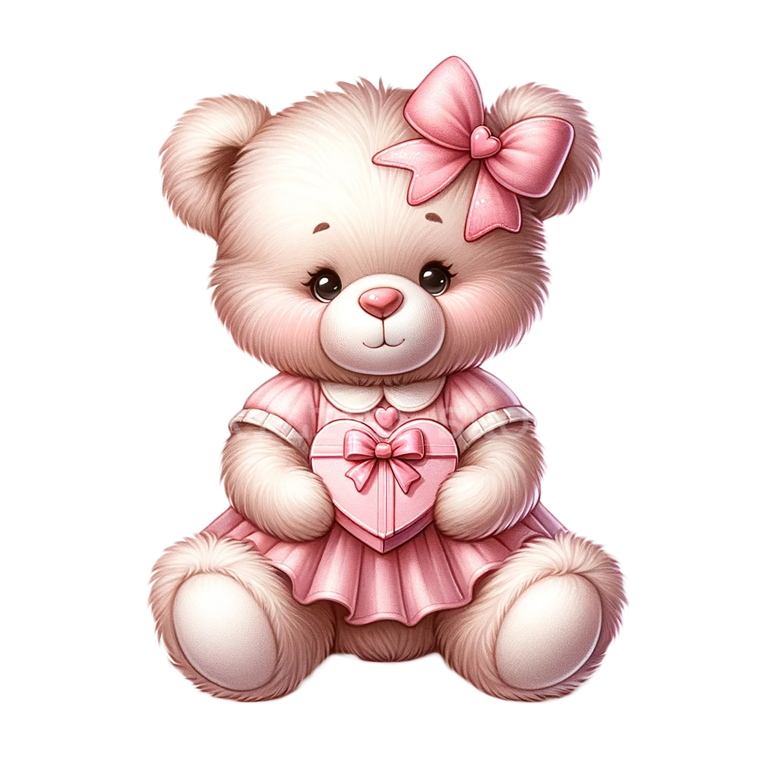 Watercolor Valentines Teddy Bear Clipart, Clipart - 20 Pngs High ...