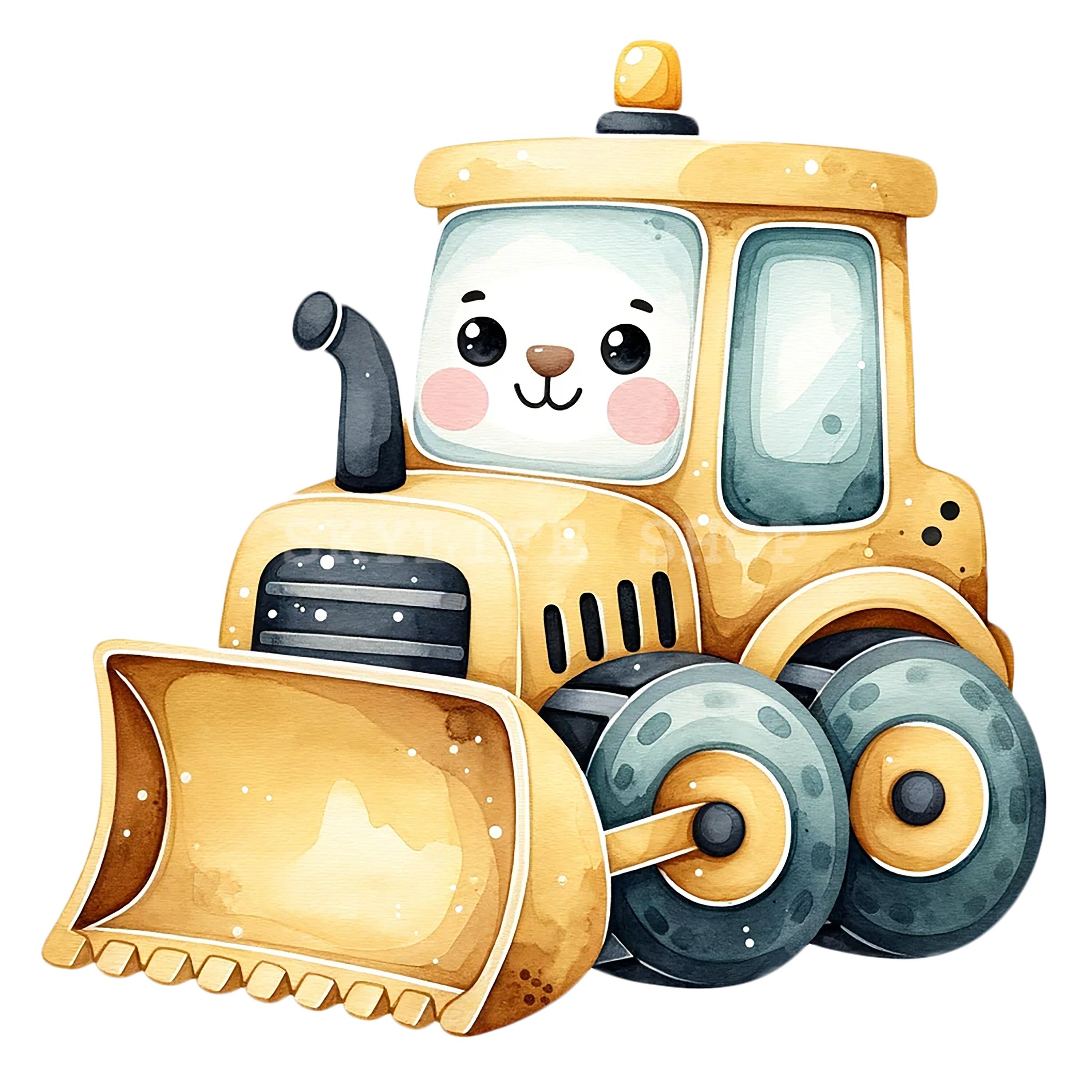 Baustellenfahrzeuge Png, Aquarell Clipart, Bagger, Planierraupe ...