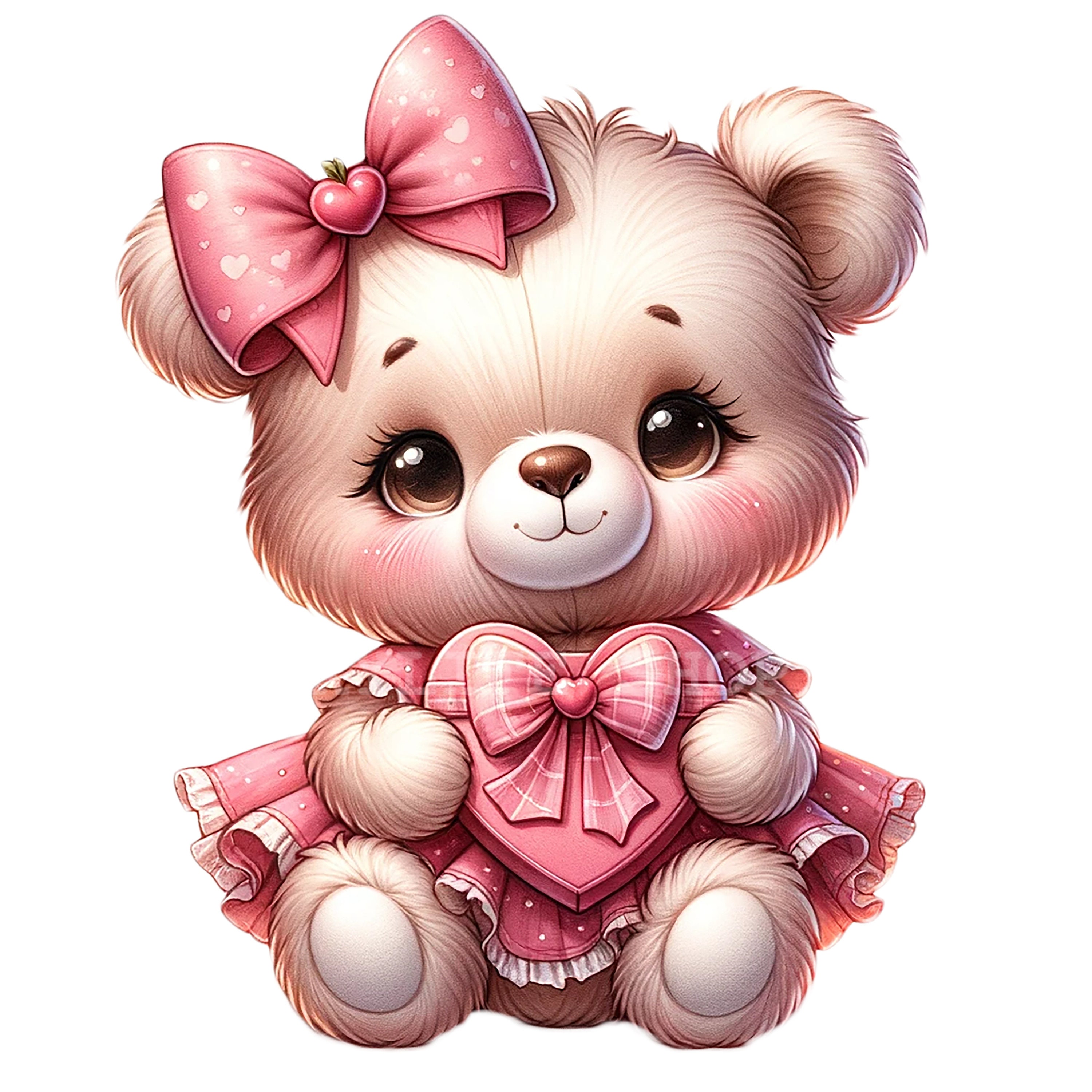 Watercolor Valentines Teddy Bear Clipart, Clipart 20 Pngs High Quality ...