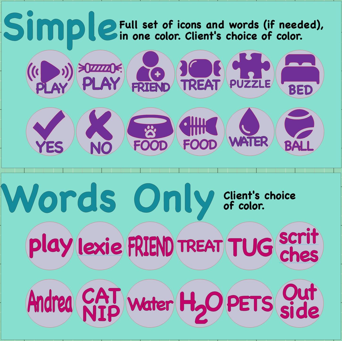 Talking Button Decals/stickers/labels; Fluent Pet, Recordable Buttons ...