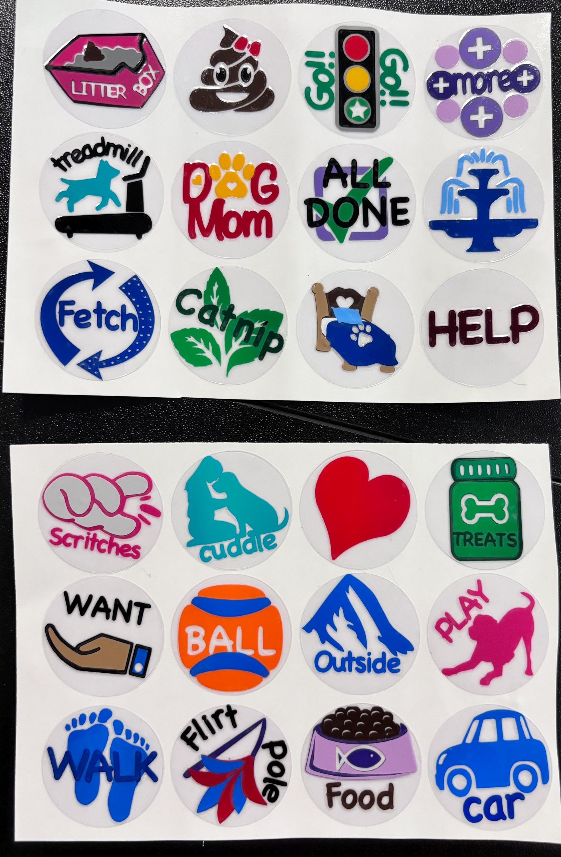 Talking Button Decals/stickers/labels; Fluent Pet, Recordable Buttons ...