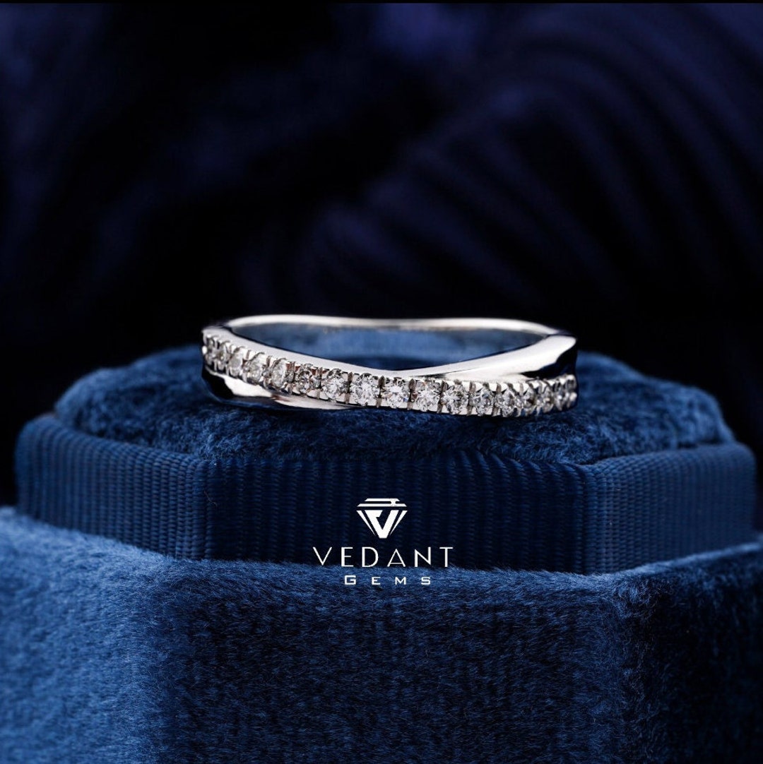 Buy 1.60mm Round Lab Grown Diamond Engagement Ring Eternity Diamond ...