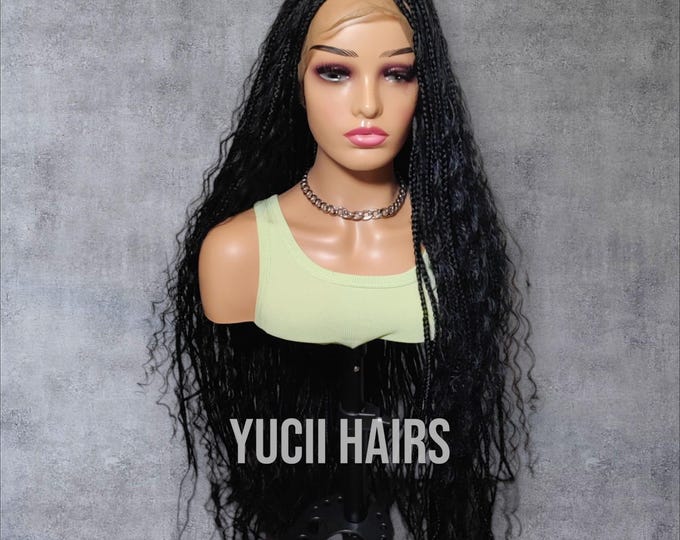 Ready to Ship Now Boho Braids Knotless Braided Wig Feedin Braided Wig ...