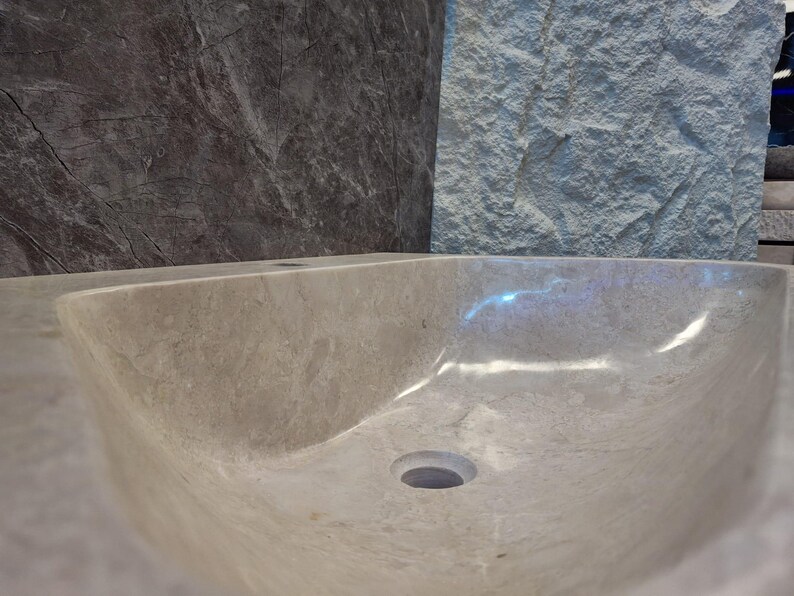Beige Marble Sink, Trapezoid Beige Wash Basin, Beige Bathroom Sink ...